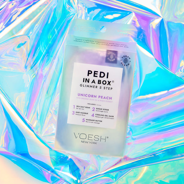 Pedi in a Box Glimmer 5 Step Unicorn Peach | VOESH New York – VOESH ...